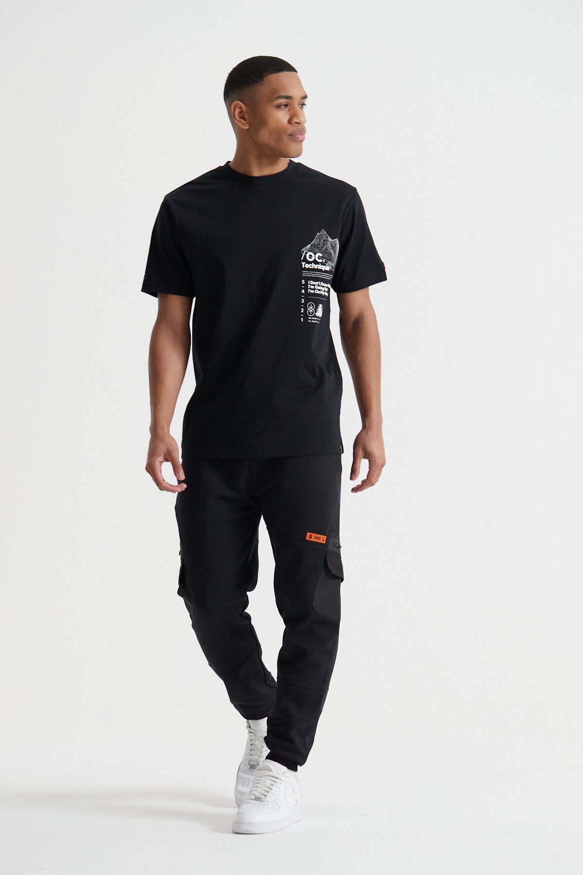 Grid Topography T-Shirt in Jet Black - Original Creator