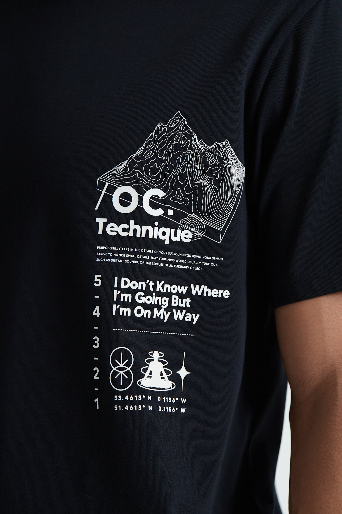 Grid Topography T-Shirt in Jet Black - Original Creator