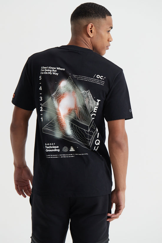 Grid Topography T-Shirt in Jet Black - Original Creator